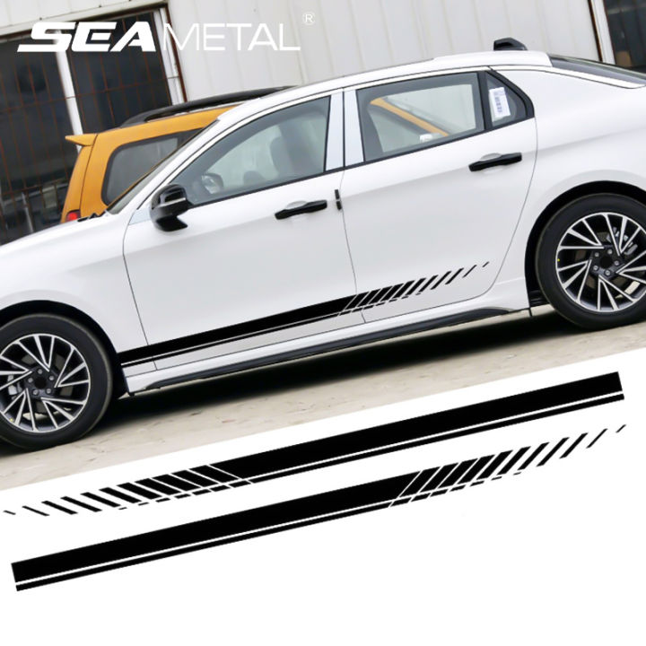 2pcs 190cm Car Sticker Side Body Vinyl Sticker Racing Graphic DIY Car ...