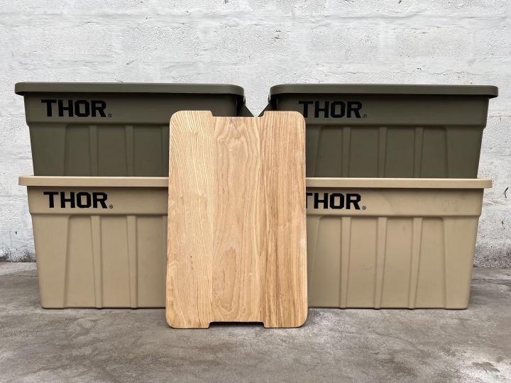 THOR TABLE TOP WOOD STORAGE BOX MADE OF SOLID ASH WOOD / PINE WOOD ...