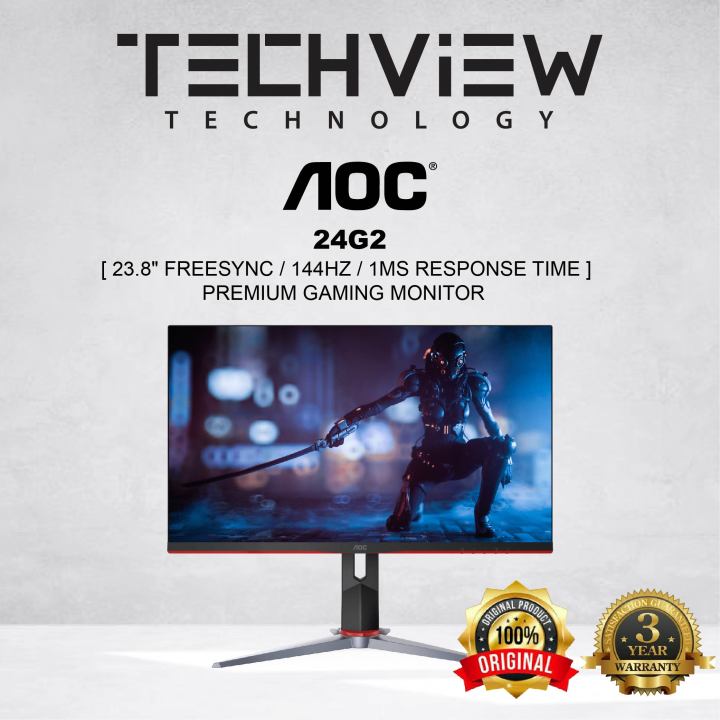 AOC 24G2 [ 23.8" FreeSync / 144Hz / 1MS RESPONSE TIME ] PREMIUM GAMING ...
