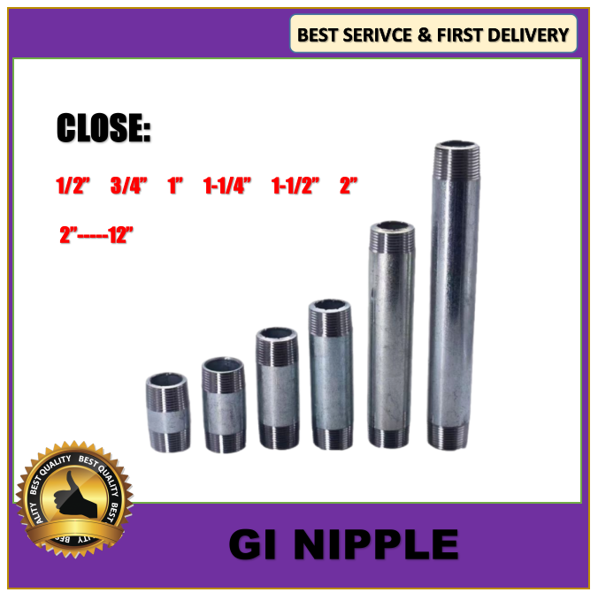 GI NIPPLE (1-1/2*2--------1-1/2*12) | Lazada PH