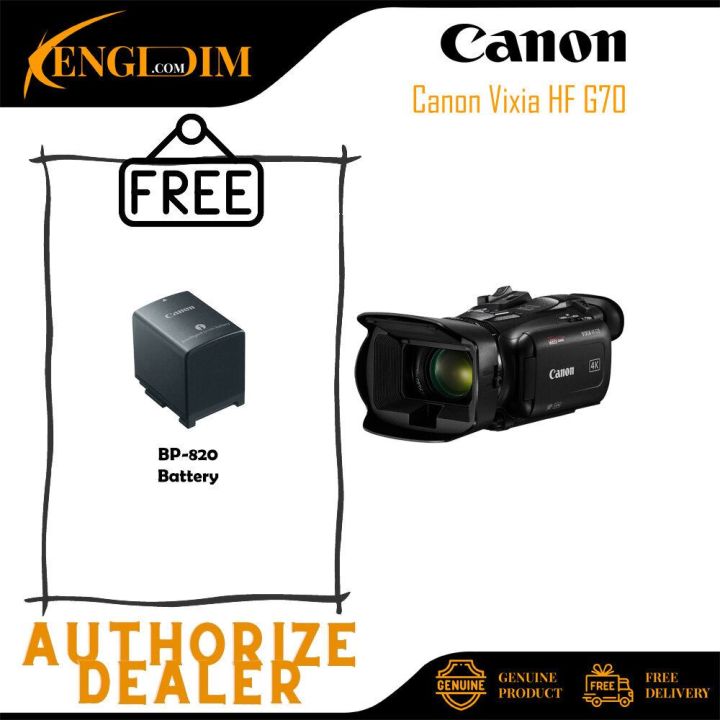 Canon Vixia HF G70 UHD 4K Camcorder (Black) | Lazada
