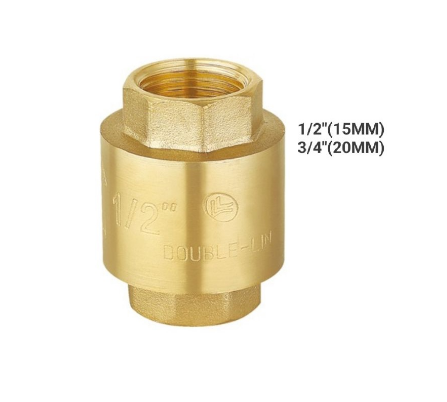 Heavy Brass Vertical Check Valve Spring One-way Check Valve Water 1 Way ...