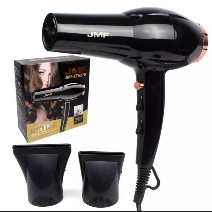 ไดร์เป่าผม JMF-ET-6270 2000W ไดร์เป่าผมพลังสูง ปรับร้อนเย็นได้-มีปุ่มหยุดความร้อน(สำหรับมืออาชีพ ...