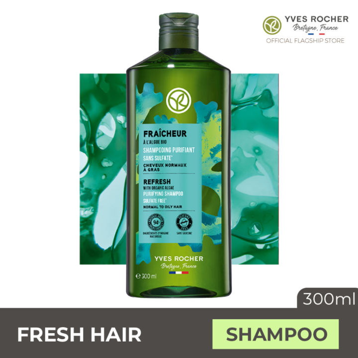 Yves Rocher Refresh Purifying Shampoo with Organic Algae- 300ml Reduce ...