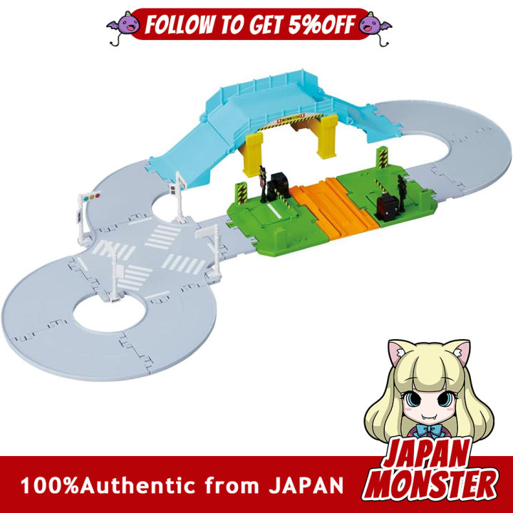 Takara Tomy Tomica Town Railroad Crossing Overpass Intersection Road ...