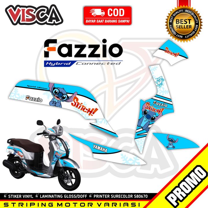 Striping Motor Fazzio Variasi - Stiker Yamaha Fazzio Desain Stitch | Lazada Indonesia