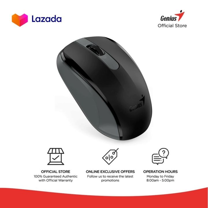 Genius NX-8008S Black Wireless Silent Mouse | Lazada PH