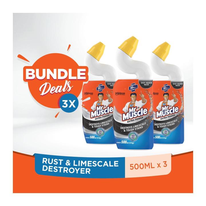 Mr. Muscle Toilet Cleaner Extra Power Triple Pack | Lazada Singapore