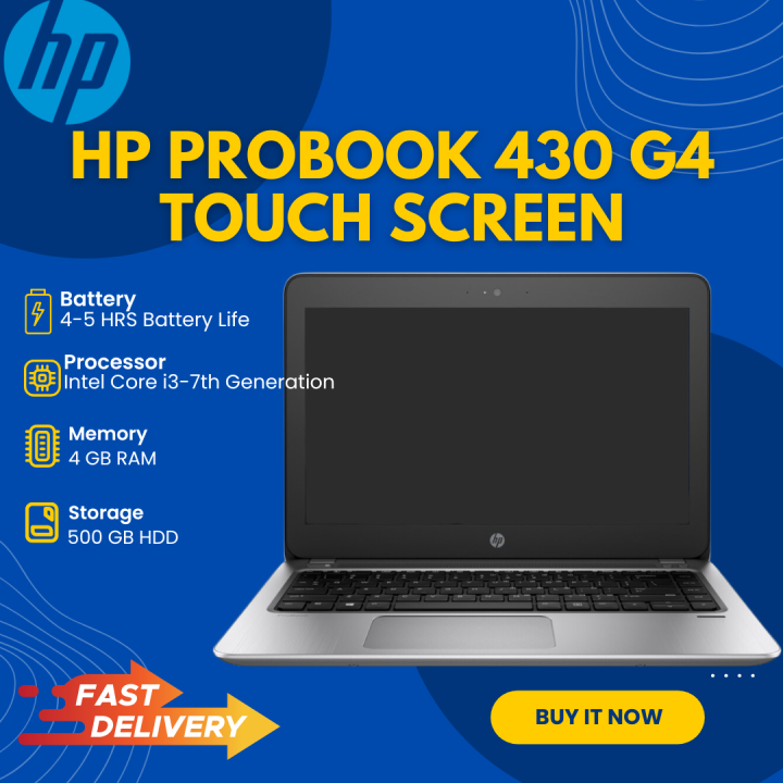 HP ProBook 430 G4 i3 7th Generation+ 4GB RAM 500GB HDD 13.3' TOUCH ...