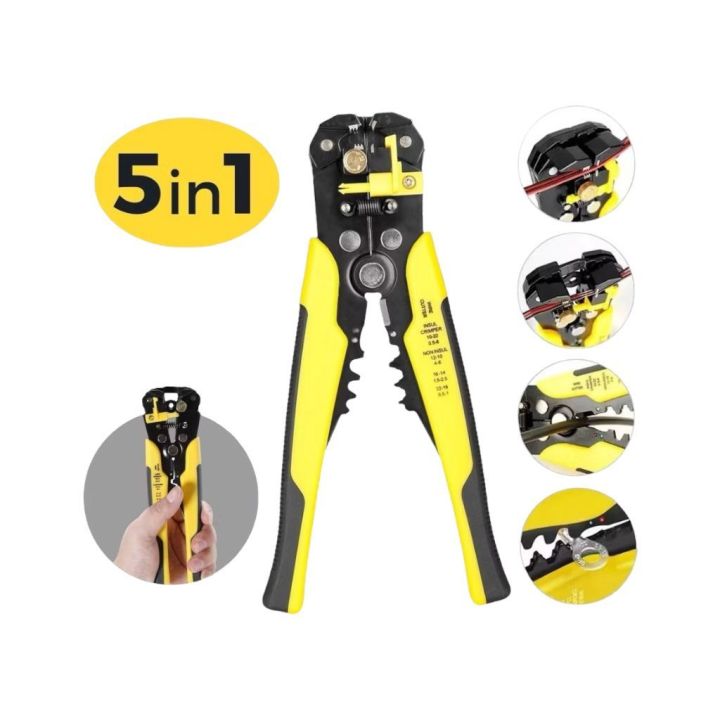 Wire Cutter 5in1 Crimper Wire Sriper Cutter Crimp Wire Cable Stripper ...