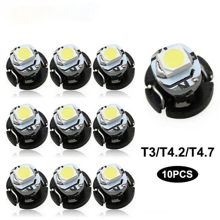 10Pcs Signal Lamp T3 Led Bulbs 2835 5050 Chips T4.2 T4.7 Led Car ...