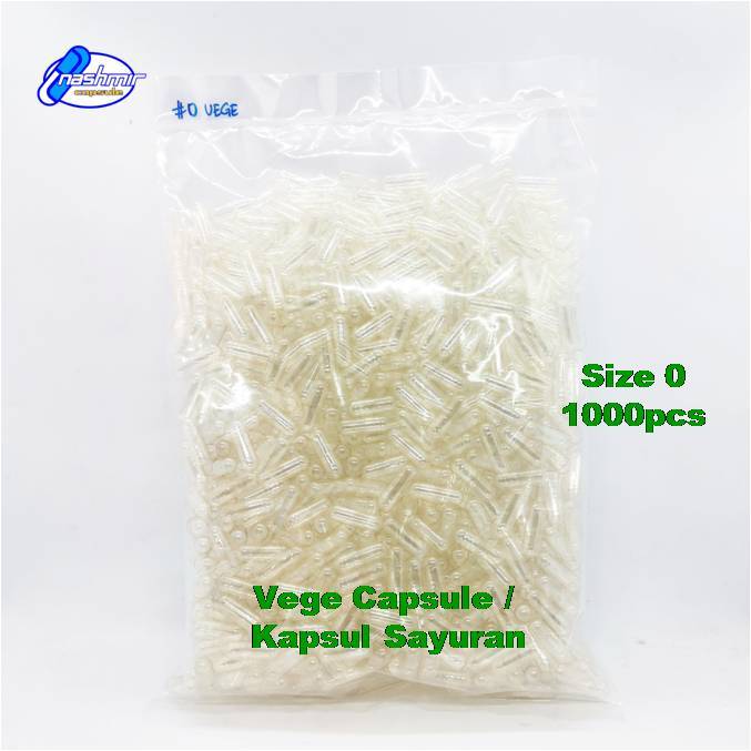 Nashmir Empty Capsule (Vegetable) Size 0 (1000pcs) Kapsul Kosong ...