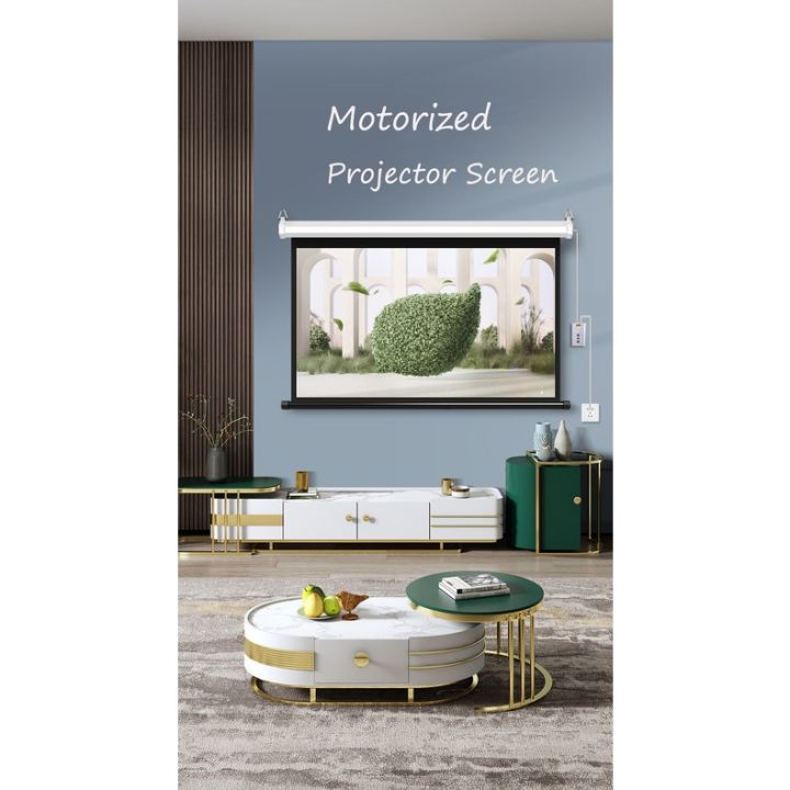 Fiber Screen Auto Electric Projector Screen Motorized Projector Screen ...