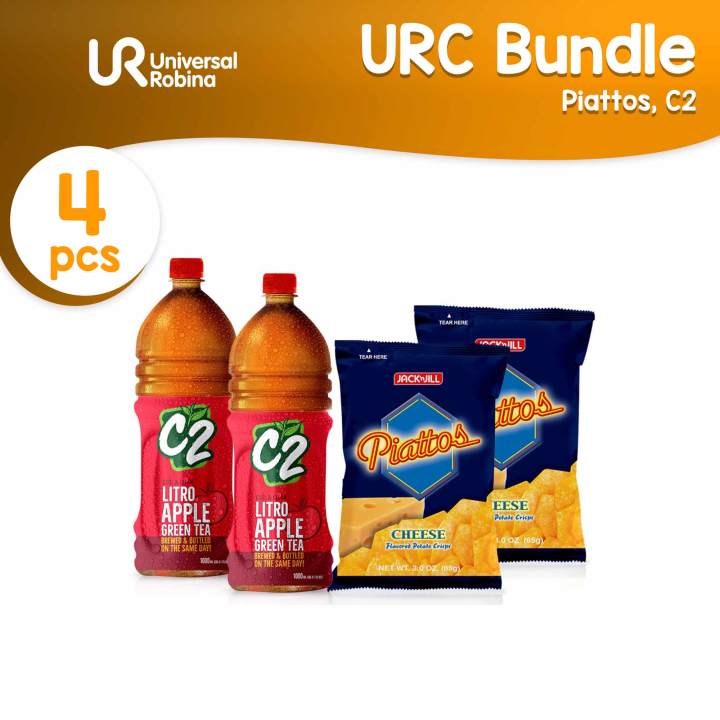 2 x Piattos Cheese (85g) and 2 x C2 Apple (1L) | Lazada PH