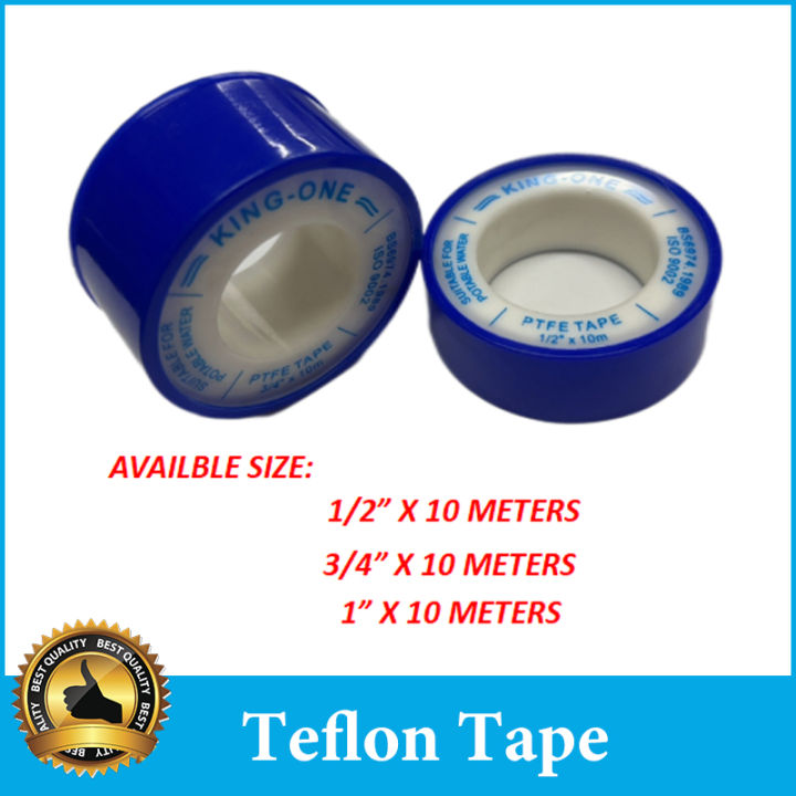 KING-ONE Teflon Tape 1/2" 3/4" Water Faucet Seal Tapes 10m White Tape ...