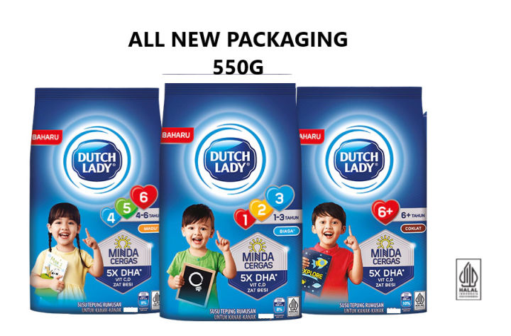 DUTCH LADY 123 / 456 / 6+ ( 550GX1 ) ASLI / MADU | Lazada