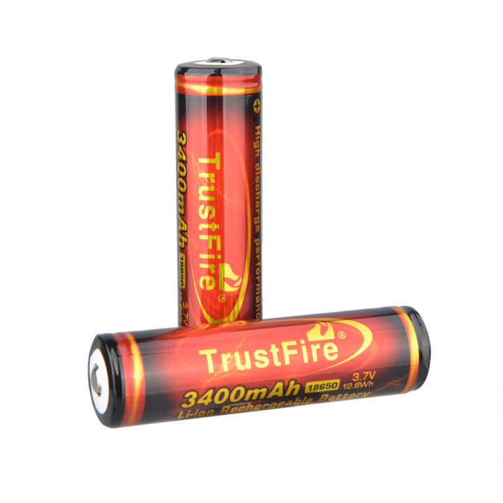 TrustFire 18650 3400mAh Lithium LI BATTERY ( PCB) 3.7V Rechargeable Li ...
