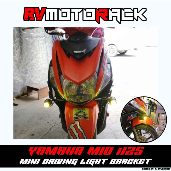 Yamaha Mio i 125 MDL Mini Driving Light Bracket by RV MotoRack | Lazada PH