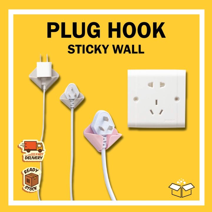 VITA LIVING - Wall Plug Hook Sticky On Wall Multi Purpose USB Cable ...