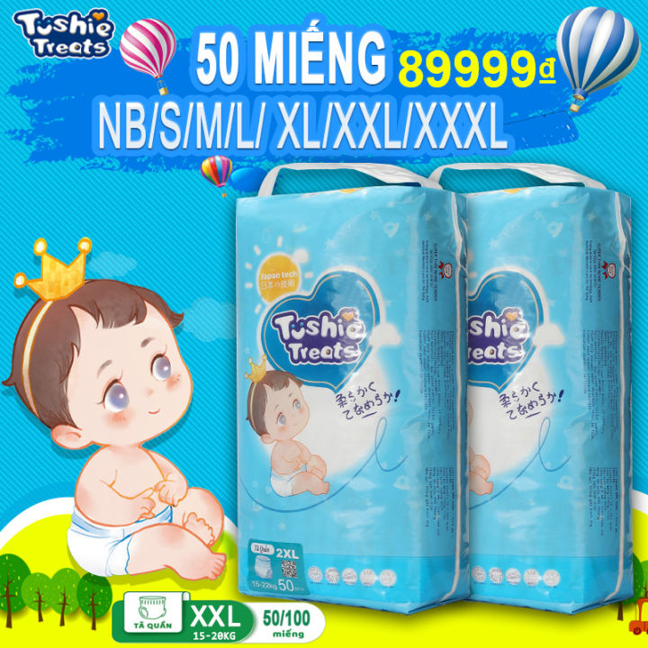 50 mieng ta quan giá rẻ Tushie Treats Công nghệ Nhật bản ôm sát thấm ...