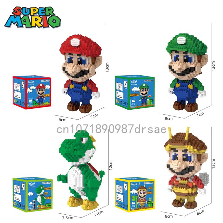8MA46AF3H3 Super Mario Bro Building Blocks Children's Cartoon Model ...