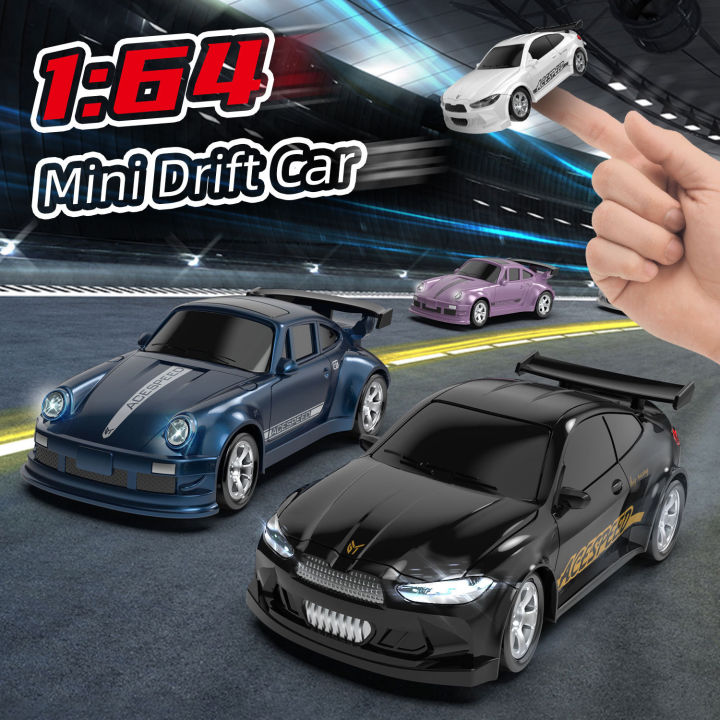 1:64 Scale Desktop 4WD Drift Car, 2.4G Mini RC Remote Control Car with ...