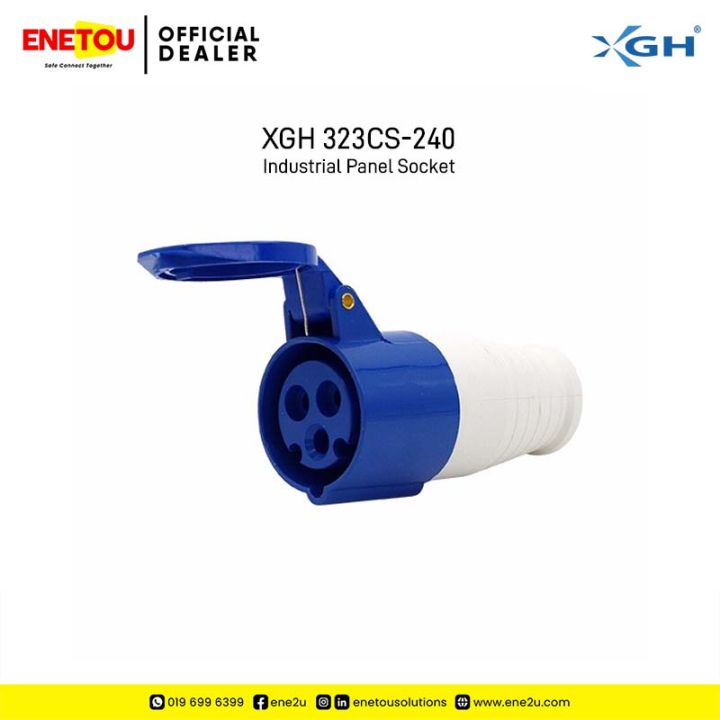 XGH CONNECTOR SOCKET 32A, 2P + E (BLUE) IP44 | Lazada