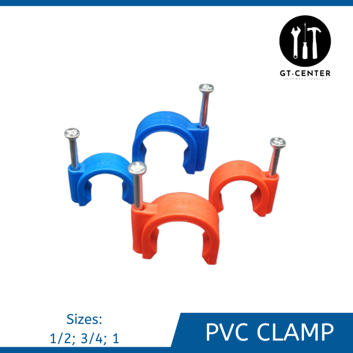 PVC Clamp Blue or Orange size-1/2; 3/4; 1 (sold per pack) | Lazada PH