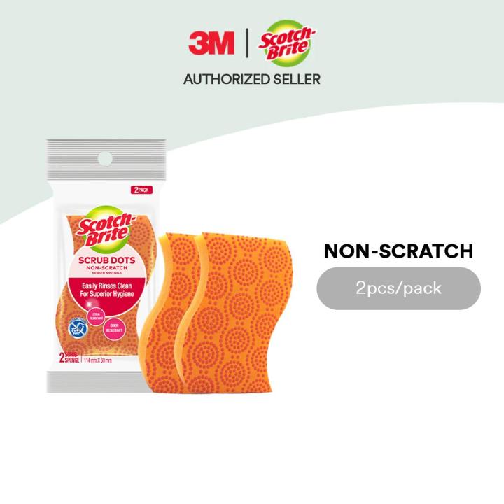 3M™ Scotch-Brite® Non-Scratch Scrub Dots, Rinses Fast and Clean, 2 pc ...