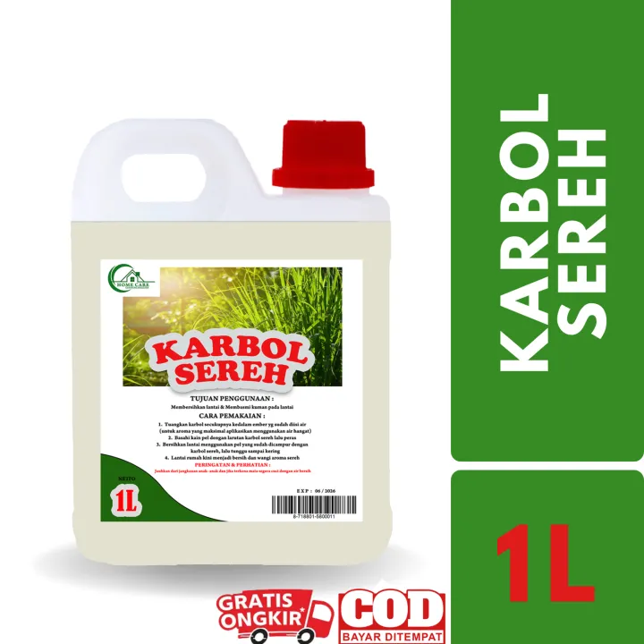 Pembersih Lantai Karbol Sereh 1 Liter Anti Bakteri Bebas Serangga ...