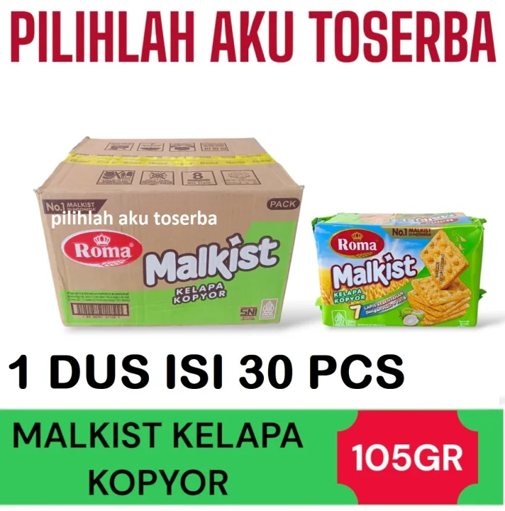 Biskuit Roma Malkist KELAPA KOPYOR 105 gr - ( HARGA 1 DUS ) | Lazada ...