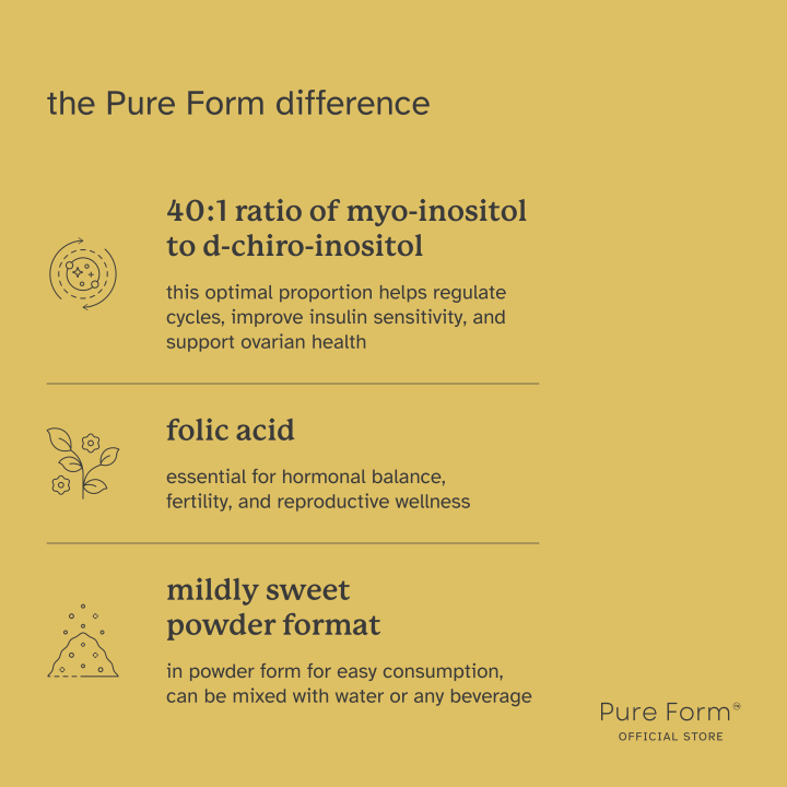 Pure Form® Inositol Powder | 40:1 Myo-Inositol and D-Chiro-Inositol w ...