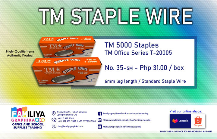 TM Staple Wire #35 | Lazada PH