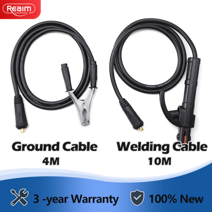 Welding Cable Set 4M Ground Cable + 10M Welding Cable 300A Electrode ...
