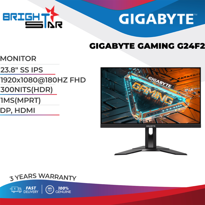 GIGABYTE GAMING G24F2 / 23.8" SS IPS / 1920x1080@180HZ FHD / 300NITS ...