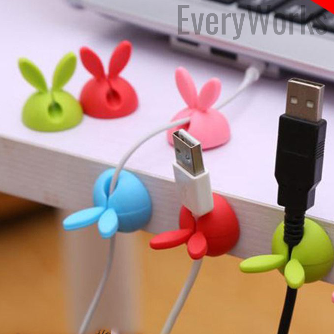Simple Cute Winder Wire Organizer Cord Holder Wire Cord Cable Sticker ...