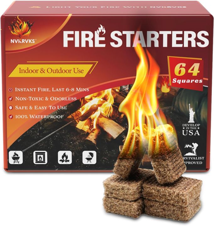 Fire Starter, Easy-Burning Fire Starter Squares for Wood Stoves ...