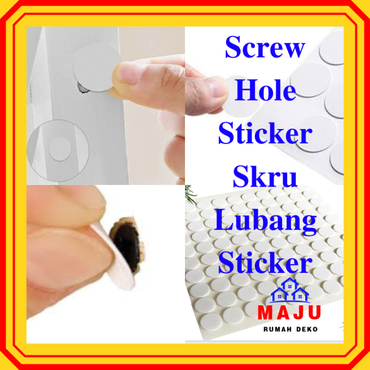 MAJU 96biji PVC Screw hole Sticker Skru Lubang Sticker PVC 1pcs Dalam ...