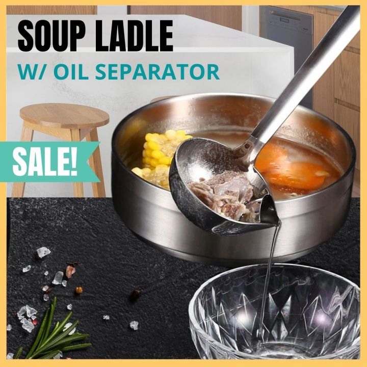 Riley MNL - Stainless Steel Soup Ladle Oil Separator / Spoon Strainer ...