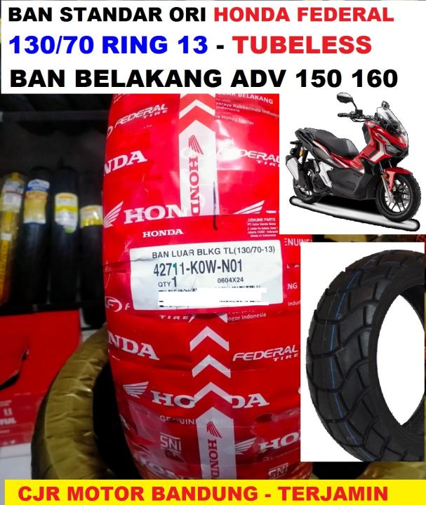 BAN ORI BELAKANG MOTOR ADV 150 160 BAN AHM FEDERAL KOW 130/70 ring 13 ...