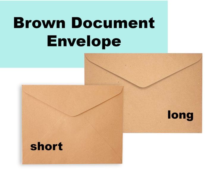 BROWN ENVELOPE SHORT & LONG 10pcs DOCUMENT FILE ENVELOPE SCHOOL AND ...