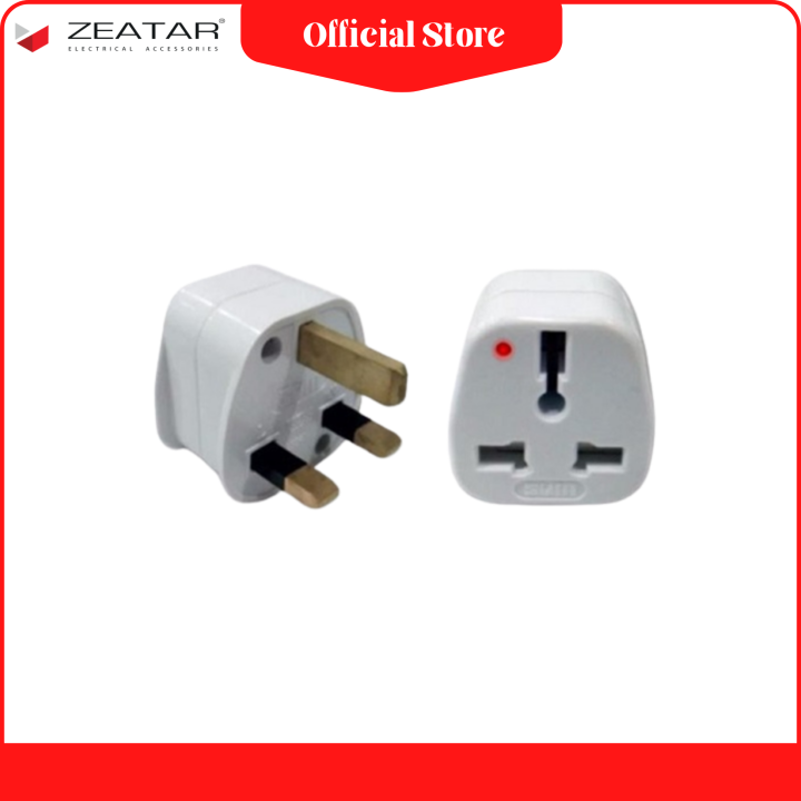 ZEATAR 3 Pin Travel Adaptor With Neon Light | Lazada