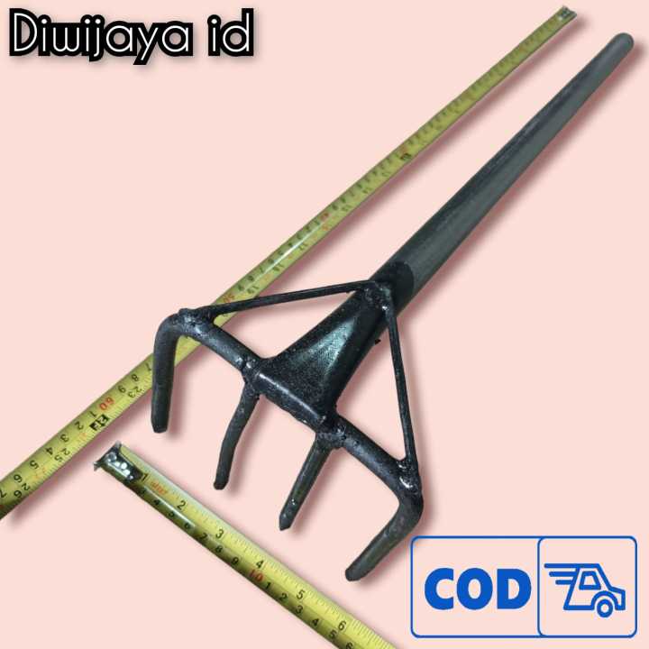 Garukan Sampah Panjang 60 CM Full Besi - Garukan Baja Gagang Pipa Besi ...