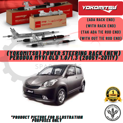 PERODUA MYVI OLD 1.0/1.3 (2005Y-2011Y) POWER STEERING GEAR RACK -BRAND ...