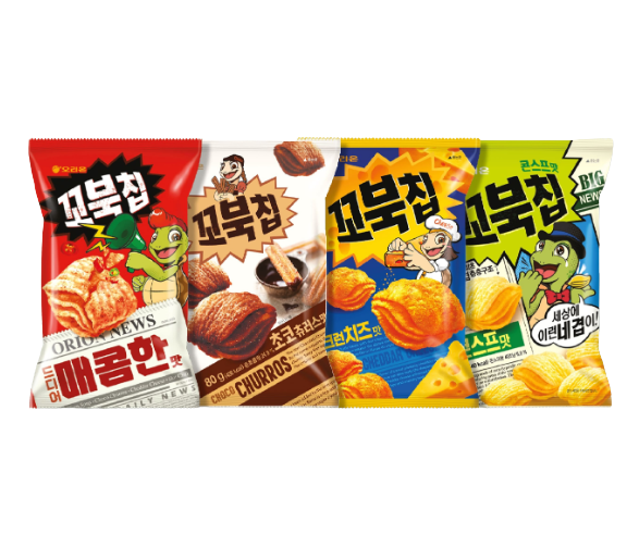 [orion] turtle chip 80g original / choco / spicy | Lazada
