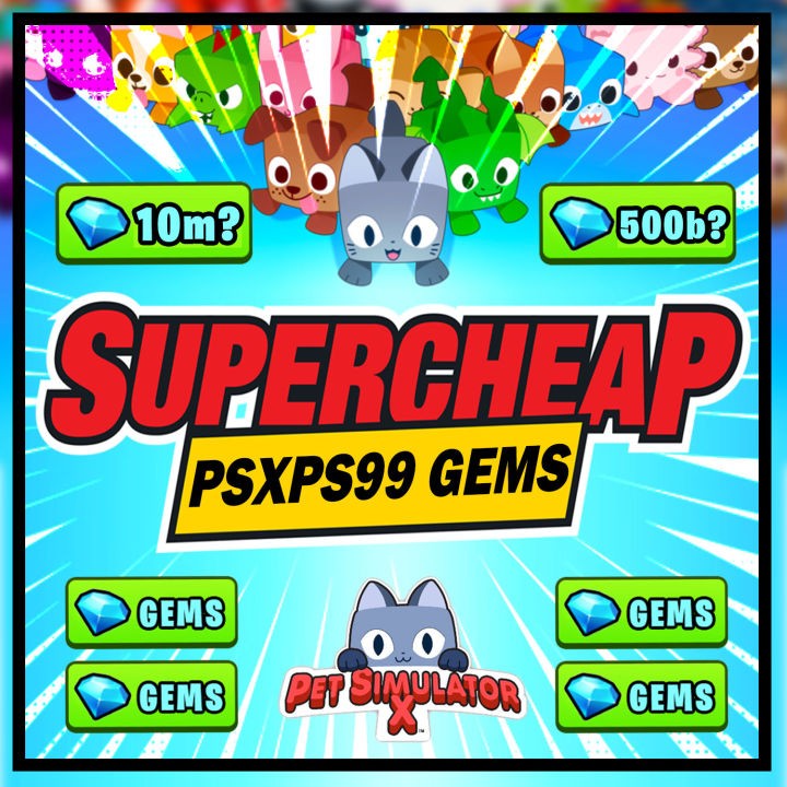 Pet Simulator Gems and Diamonds Roblox Game Cards with Free Stickers ...