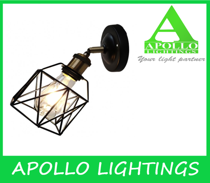 APOLLO INDOOR WALL LAMP METALLIC BLACK WL-30005-1 & WL-30004-1 | Lazada PH