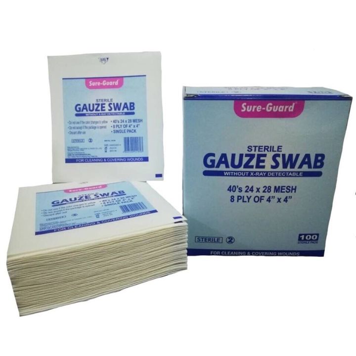 Sterile Gauze Pad / Swab 4x4 100 Pieces Sureguard | Lazada PH