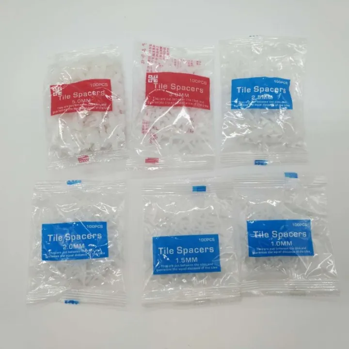 (100PCS) Tile Spacers 1MM 1.5MM 2MM 2.5MM 3MM 5MM Cross Tile Leveling ...