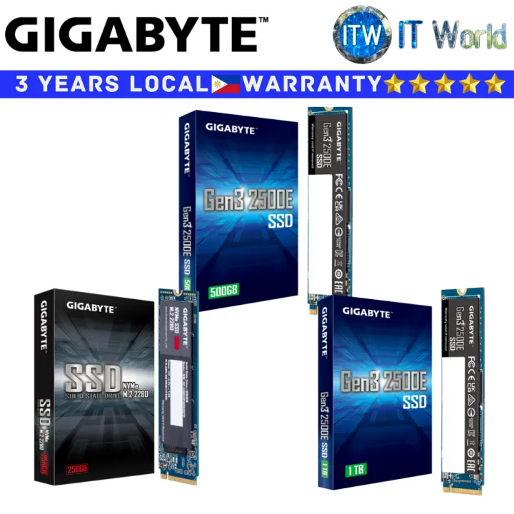 Itw | Gigabyte 256GB/500GB/1TB NVME SSD M 2 NVME SSD PCIe 3.0x4 M.2 ...